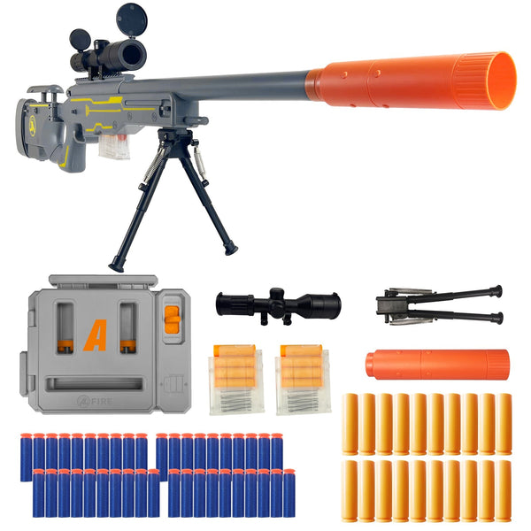 AWM Tactical Sniper Blaster – Foldable Stock Foam Dart Rifle for Backy ...